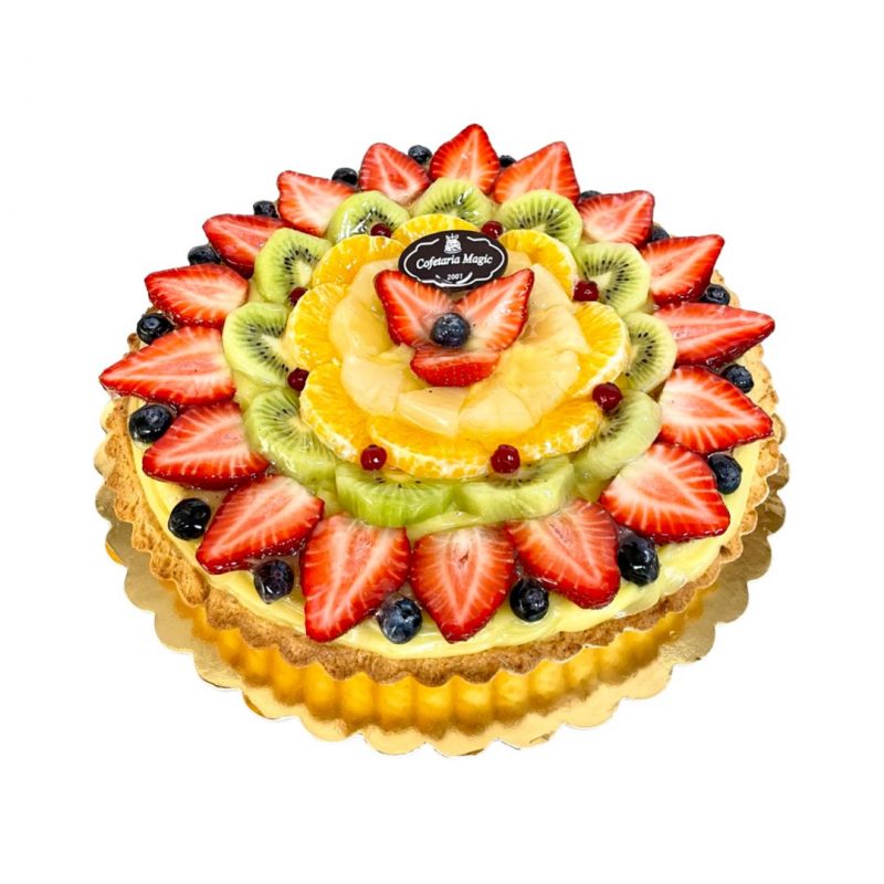 Cofetaria Magic -Tort Tarta Fructe, aluat fraged cu crema cu vanilie si ...